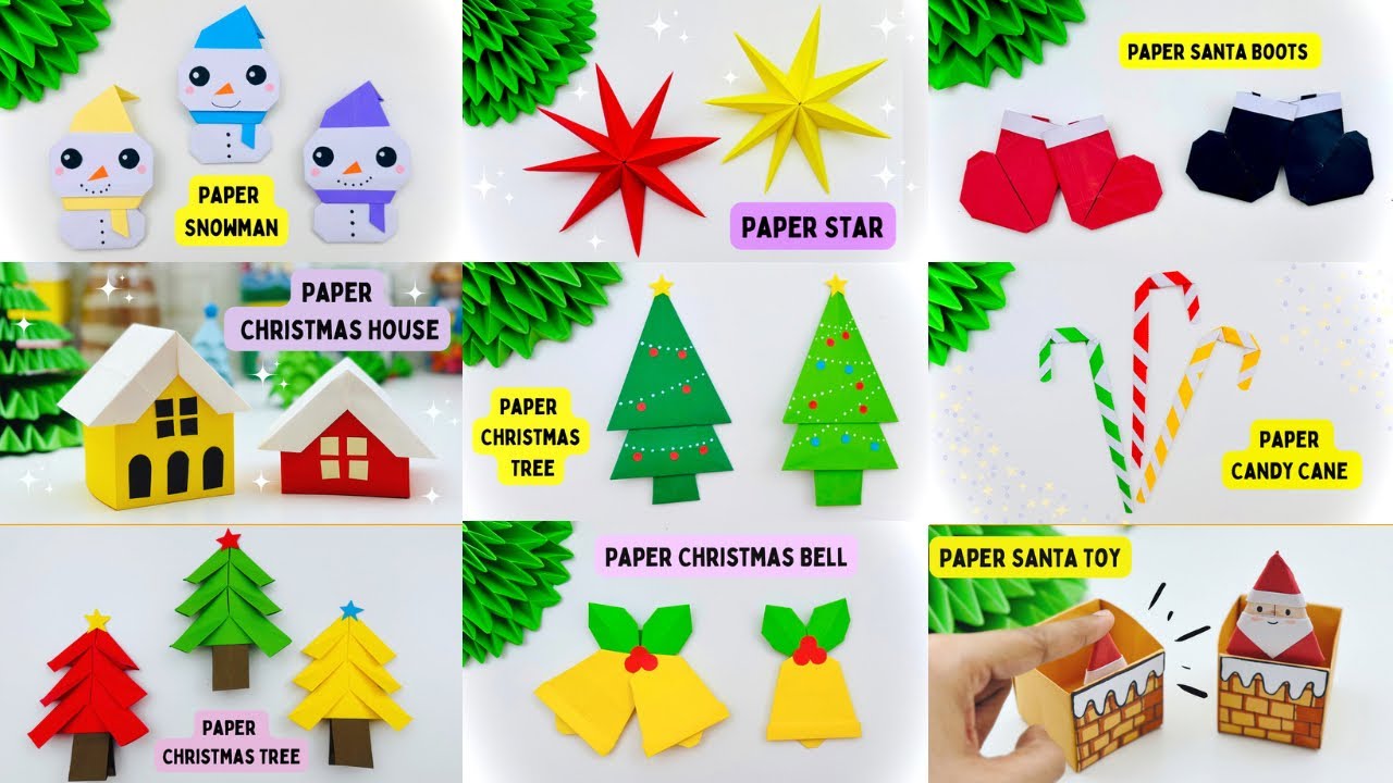 9 DIY christmas toys | Easy paper crafts | Moving christmas toys ...