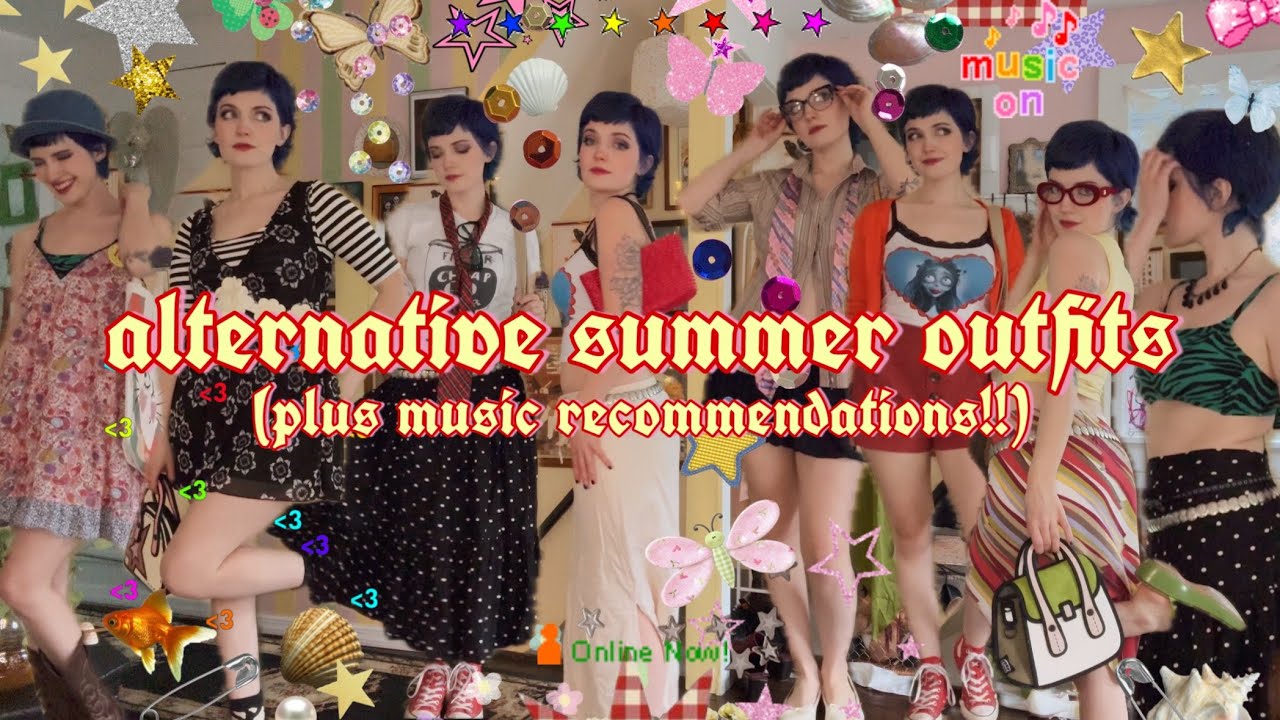 ALTERNATIVE SUMMER OUTFITS 🦇🌸 plus 20+ song recommendations!! | alt ...