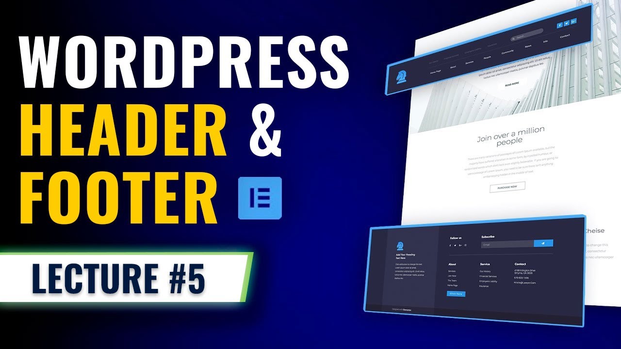 WordPress Header & Footer | WordPress & WooCommerce Course | Lecture 5 ...