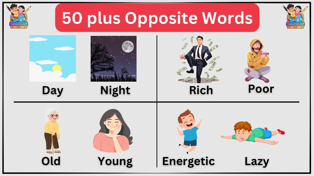 50 plus Opposite Words | Opposite words | Antonyms in English ...
