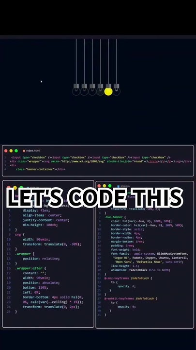 Many Bulbs Animation Like Pendulum | Web Development & JavaScript Magic | @ANIMATOR_AJIT #shorts ...