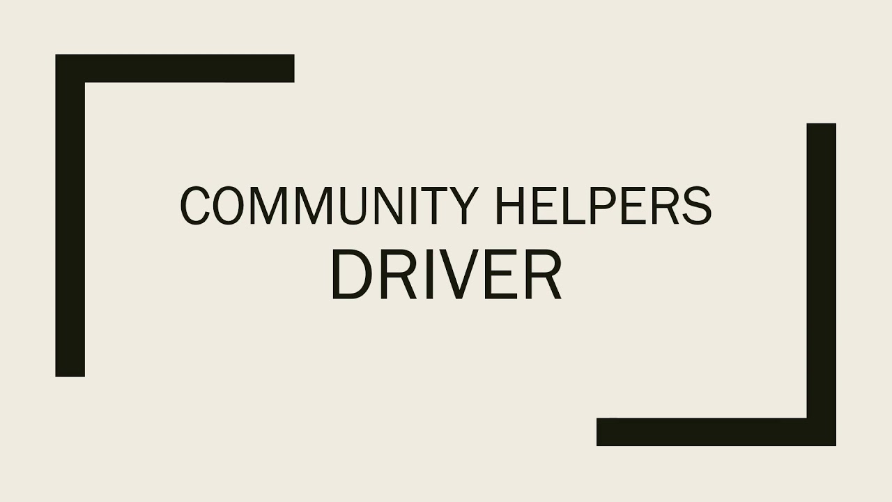 Community helper-Driver - YouTube