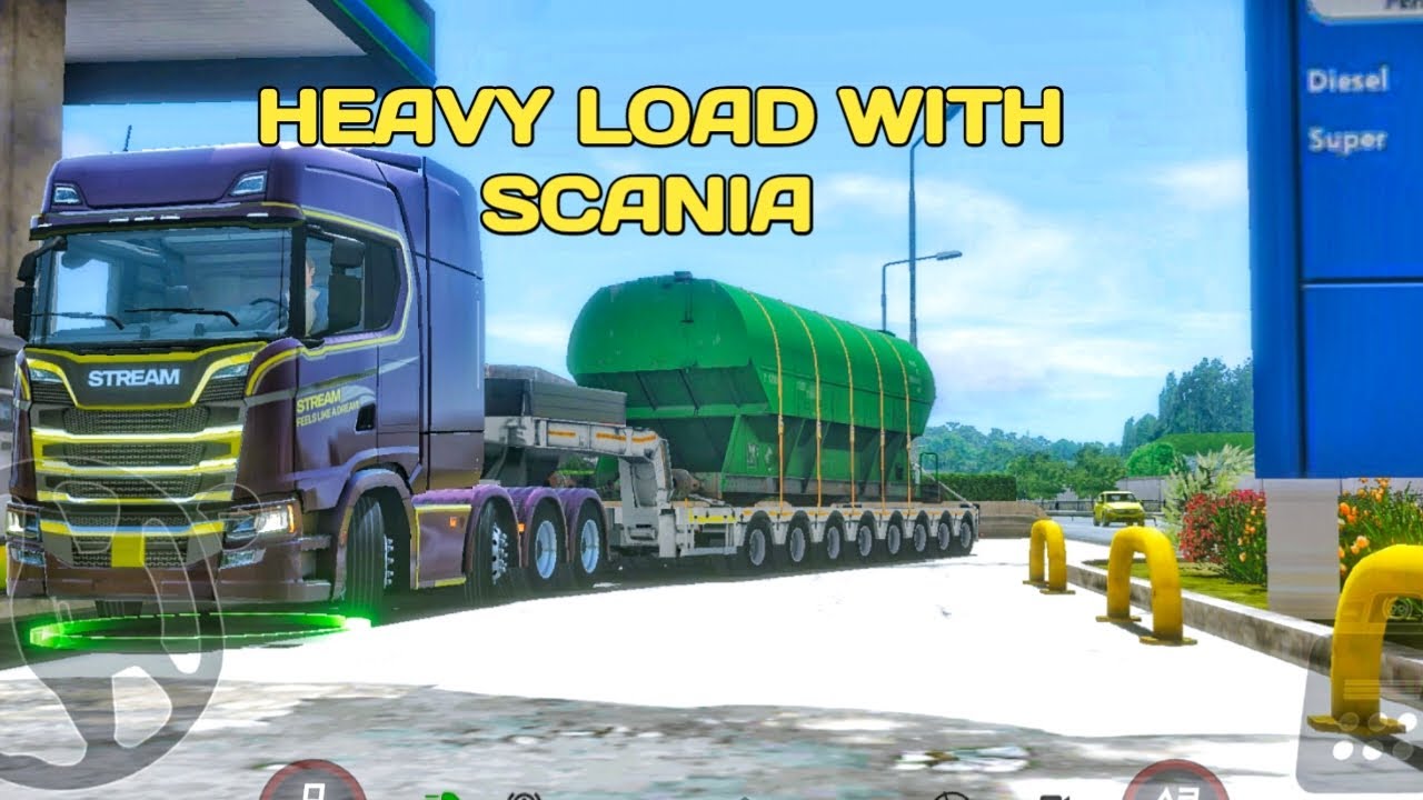 heavy load with scania 😱#truckersofeurope3 - YouTube
