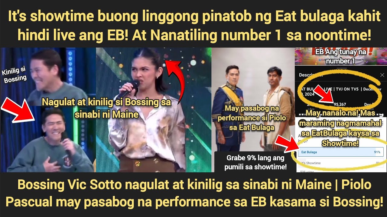 Eat Bulaga buong linggong kinawawa ang it's showtime! | Bossing Vic ...