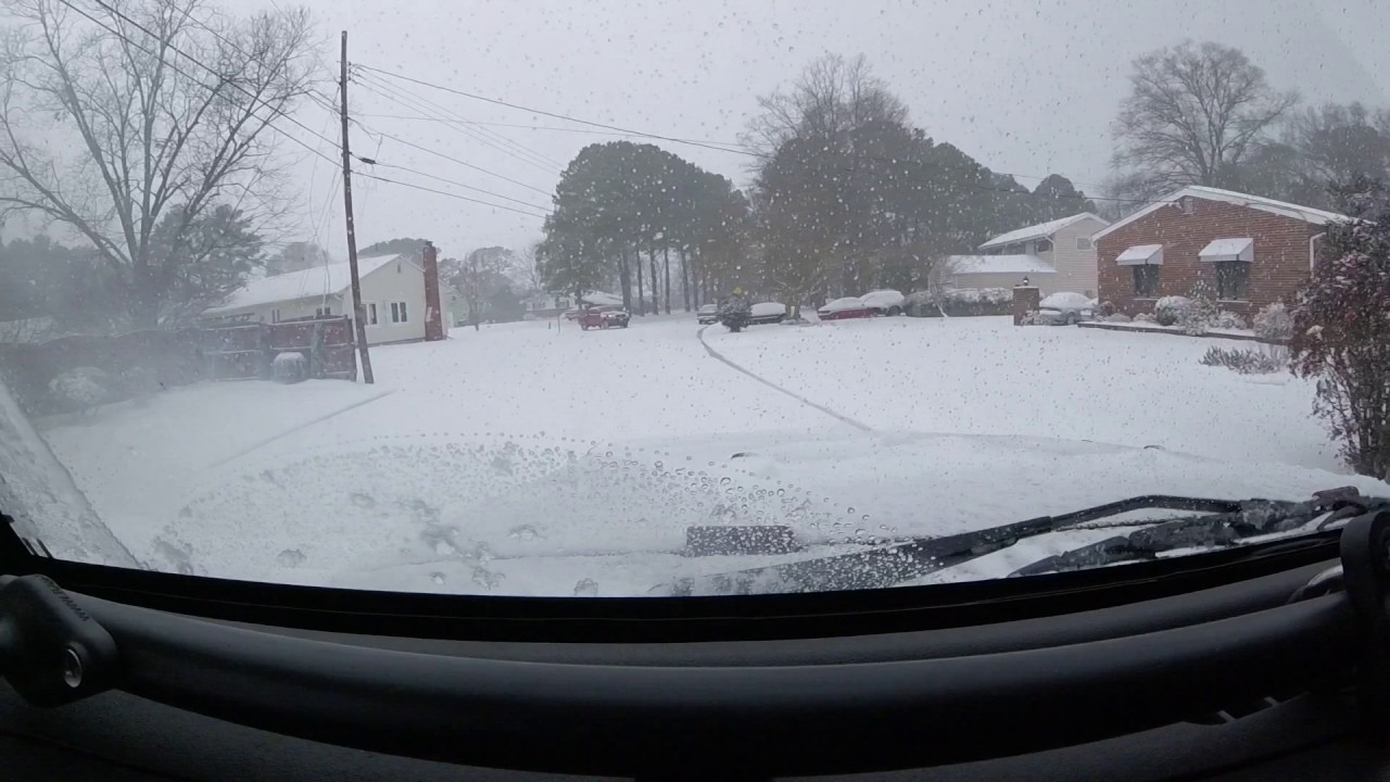 Blizzard of 2017 in Virginia Beach in a Jeep - YouTube