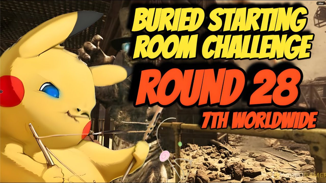 COD zombies buried starting room challenge ROUND 28 7th WORLD - YouTube