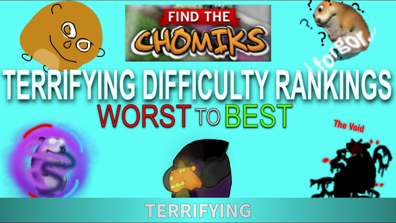 Terrifying Difficulty Chomiks WORST to BEST - Find The Chomiks - YouTube