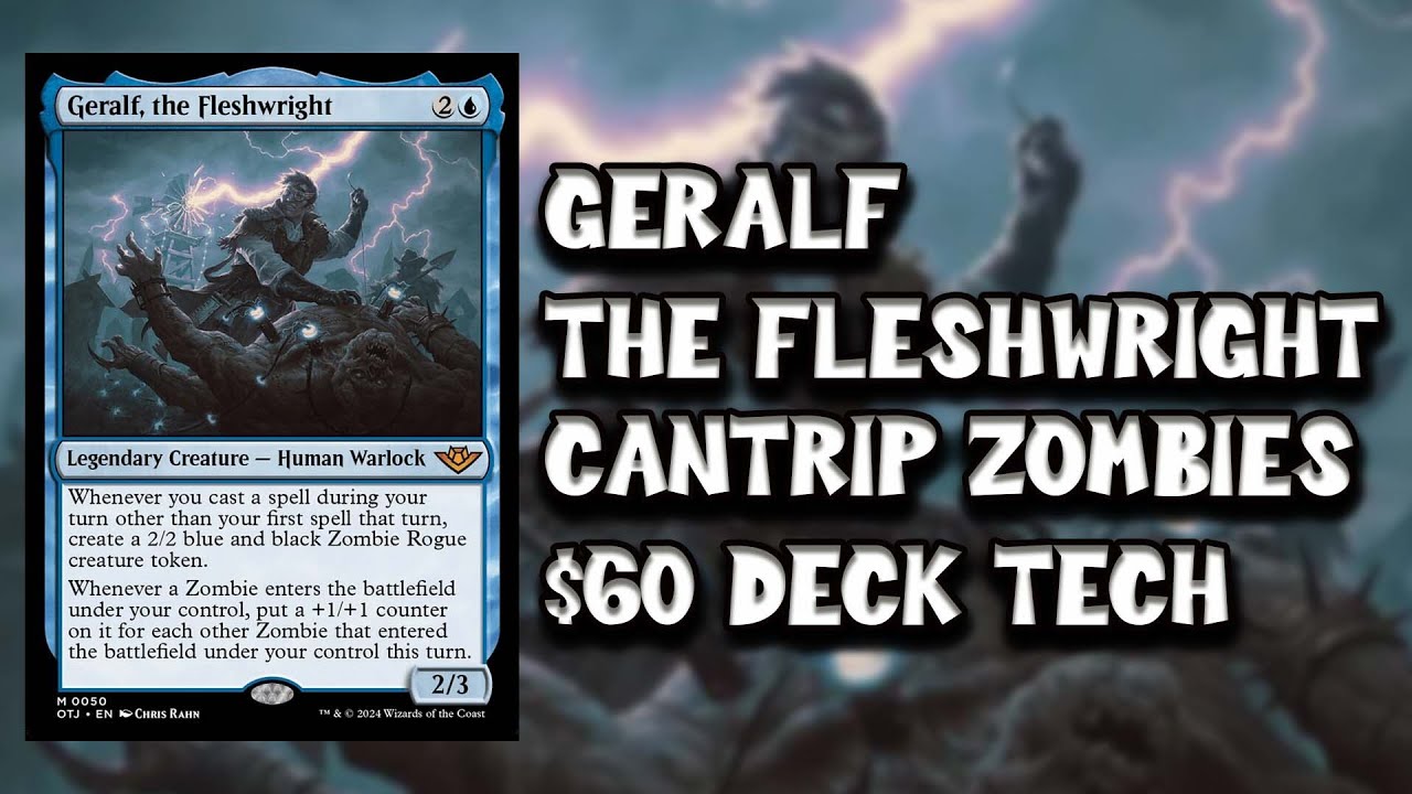 Geralf The Fleshwright Cantrip Zombies $60 EDH Deck Tech - YouTube
