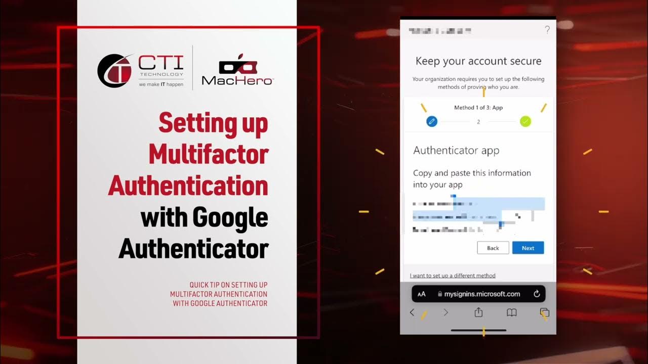 Setting up Multifactor Authentication with Google Authenticator for Microsoft 365 - YouTube