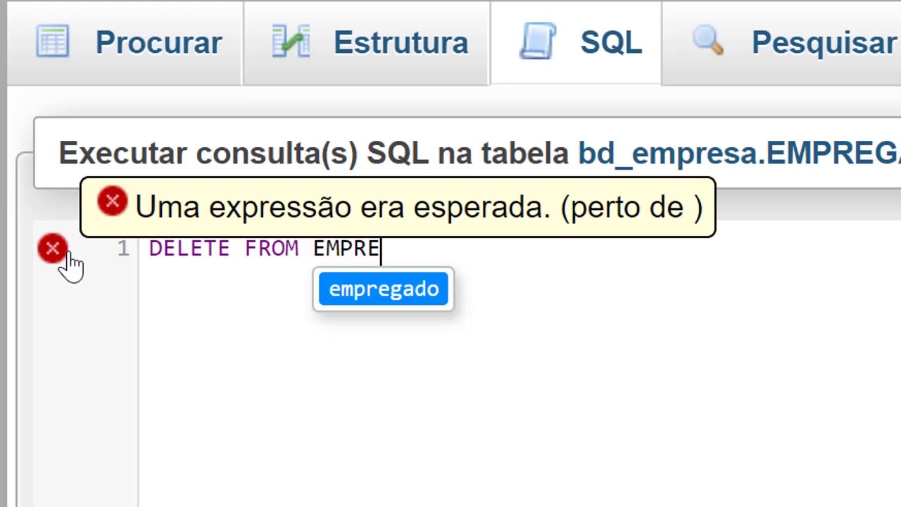 SQL - Excluindo Dados: O Comando DELETE - YouTube