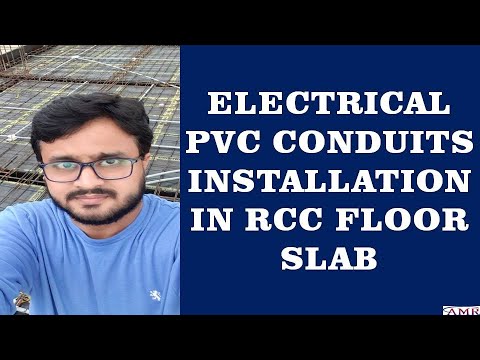 Electrical PVC conduits installation in RCC floor slab - YouTube