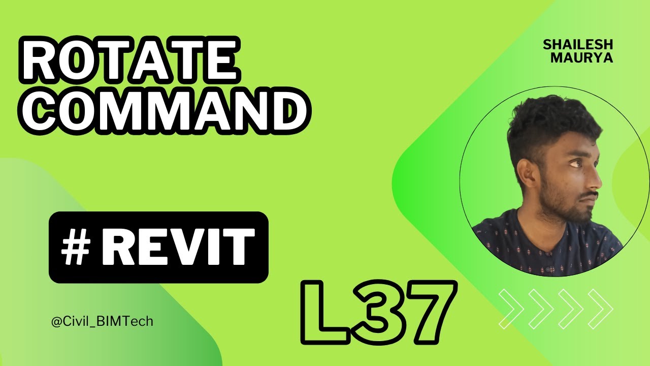 Revit Tutorial Lecture 37 How To Use The Rotate Command In Revit Revit 2022 Youtube