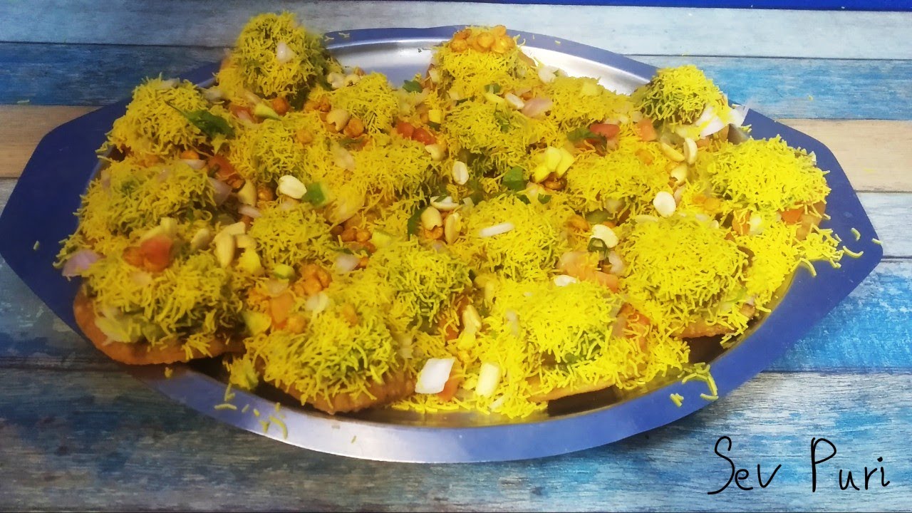 How to make Sev Puri Recipe - Mumbai Street Food Recipe - How to make ...