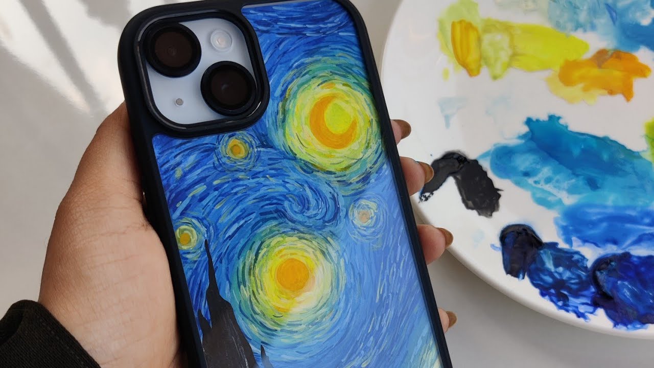 Easy mobile case painting ideas/step-by-step/tutorial/creative - YouTube
