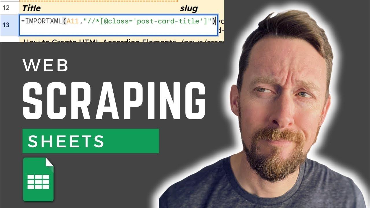 5 Functions for Web Scraping in Google Sheets - YouTube