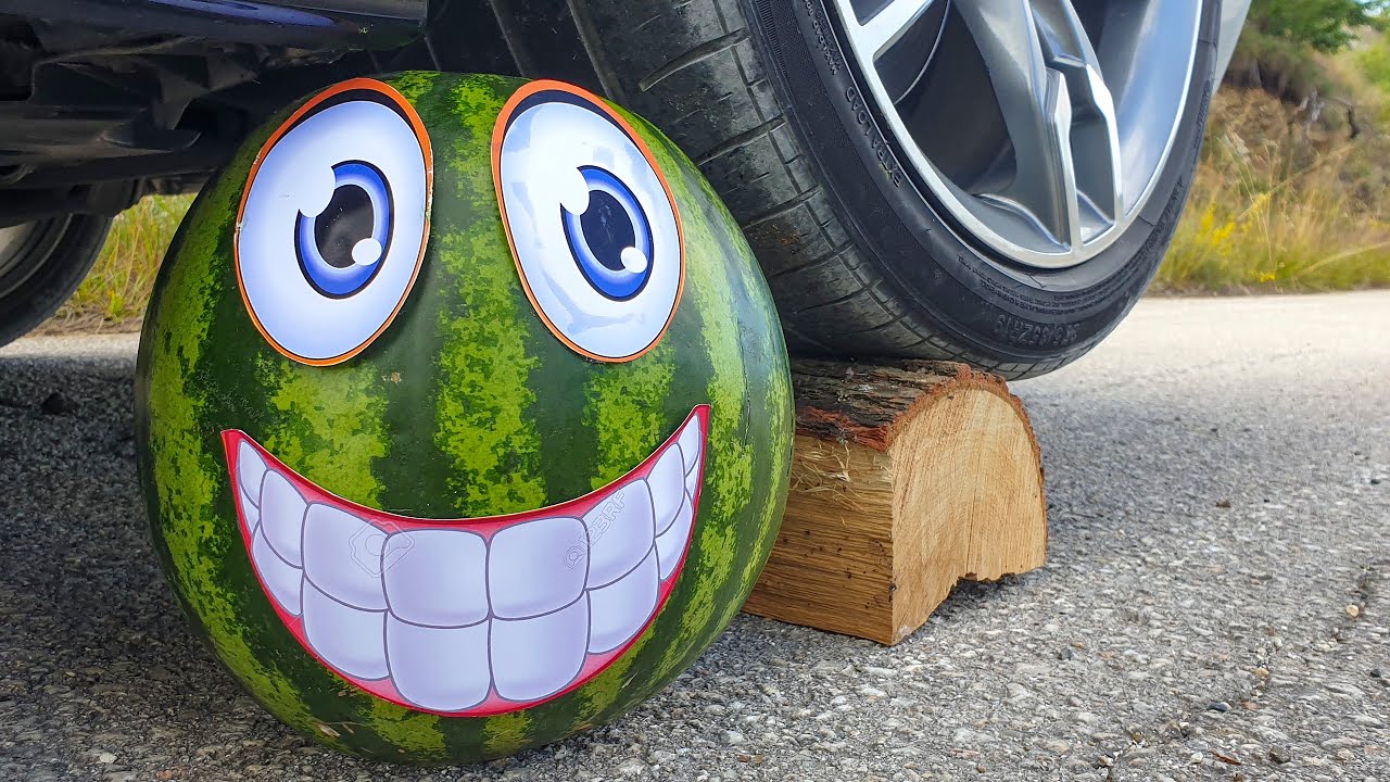 Crushing Crunchy & Soft Things by Car! EXPERIMENT CAR vs WATERMELON ...