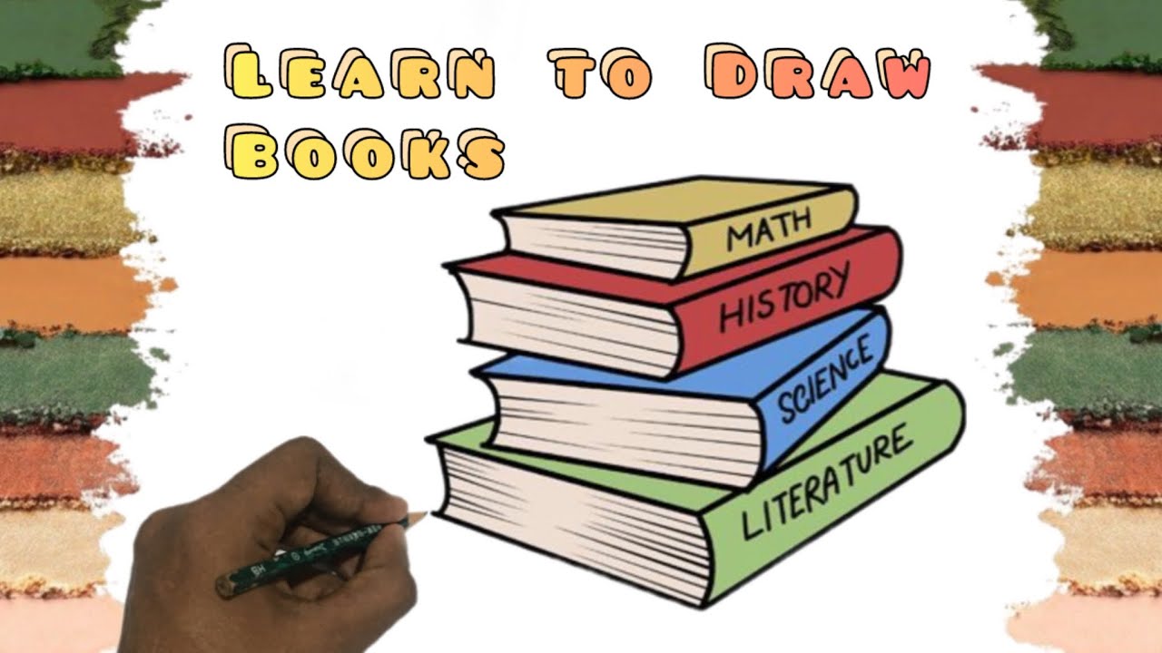 How to draw books @needleandcraftstore - YouTube