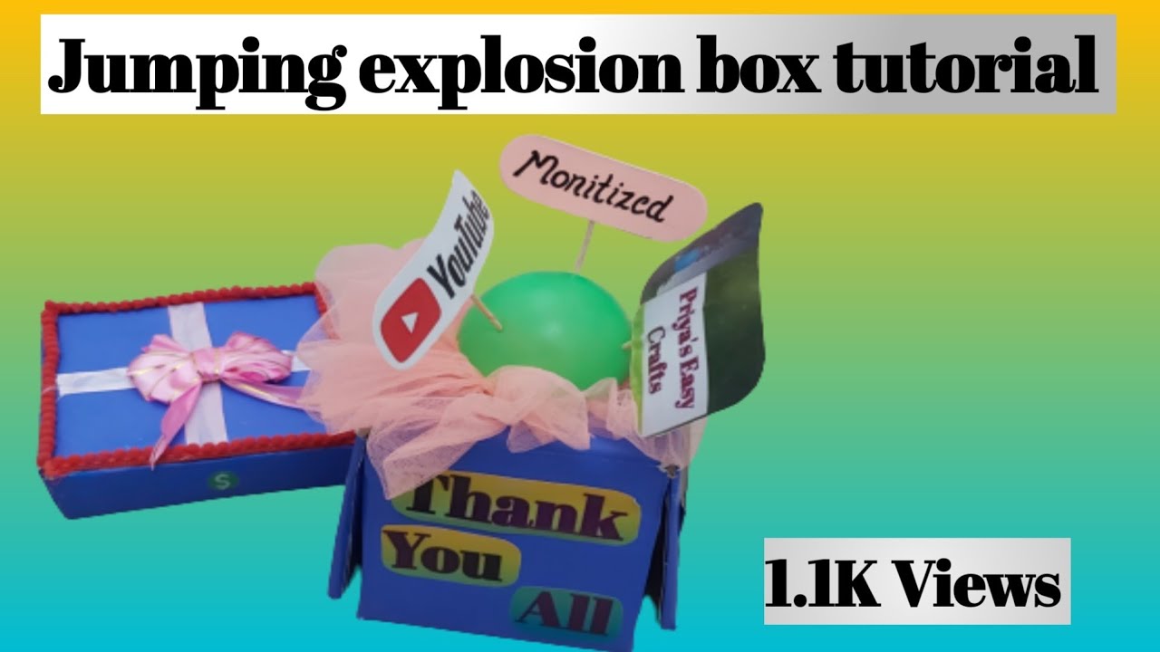 How to make jumping explosion box/ Explosion Box ideas/ jumping ...