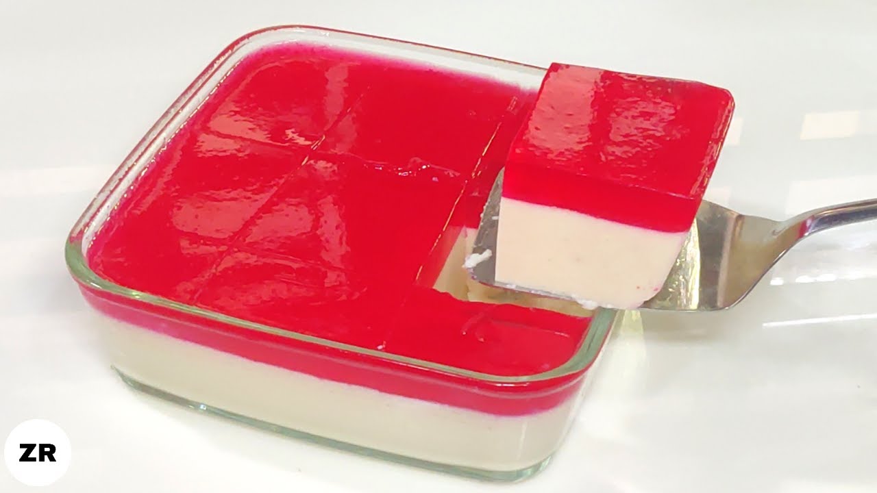 Jelly Pudding | Eggless Milk Pudding | China Grass Pudding |Layer ...
