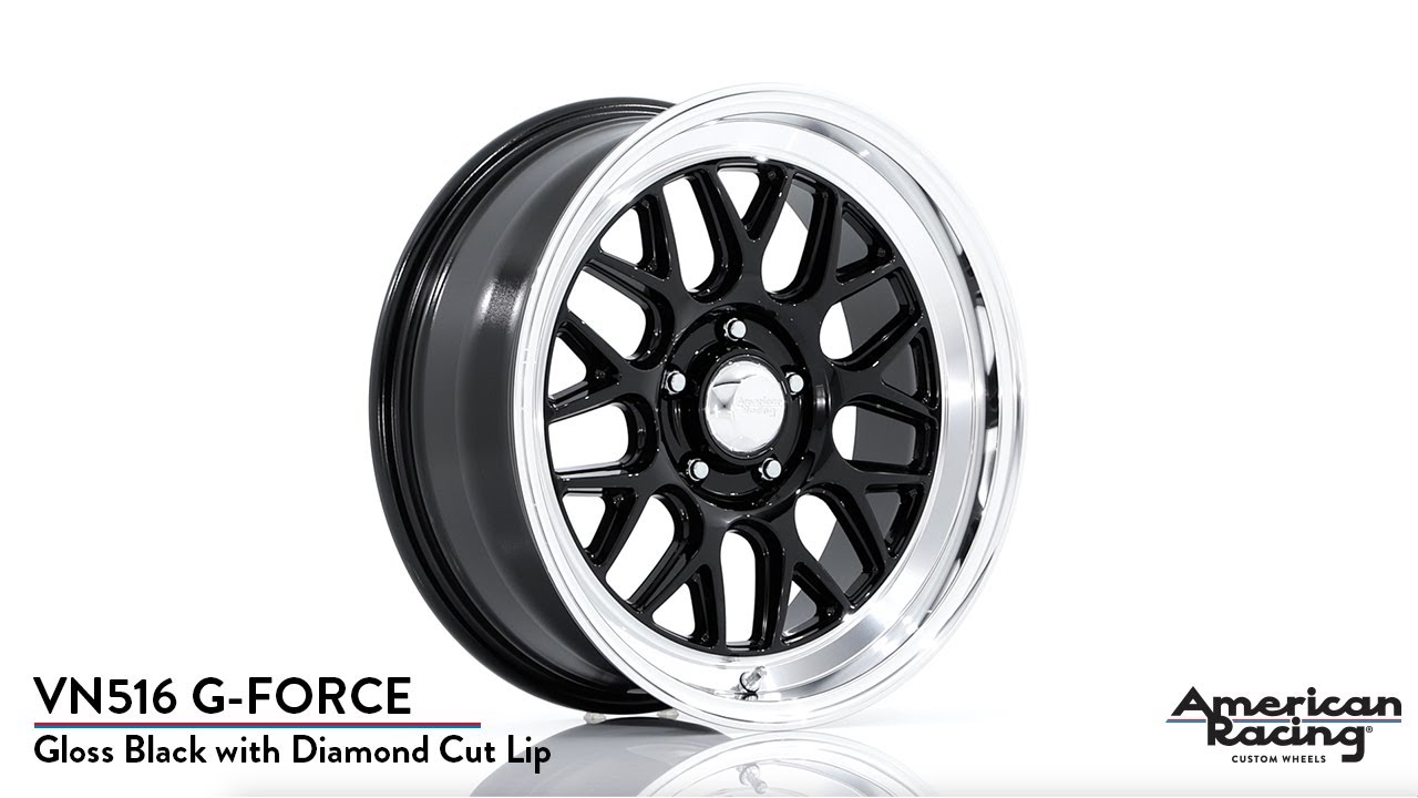 AMERICAN RACING VN516 G-FORCE 18X7 | GLOSS BLACK WITH DIAMOND CUT LIP ...