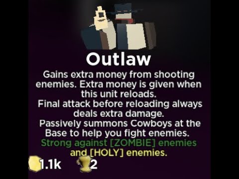 Outlaw review - World Tower Defense v1.9.1 - YouTube