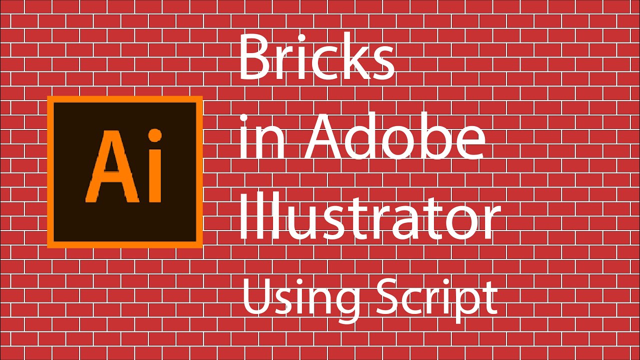 How to create a brick wall in Adobe Illustrator. Use a script - YouTube
