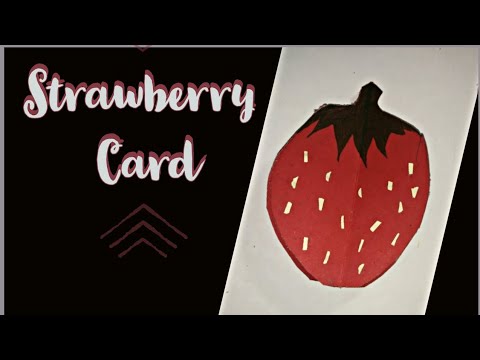How to make Strawberry Shaped Card / Idea Easy Handmade Card / Paper ...