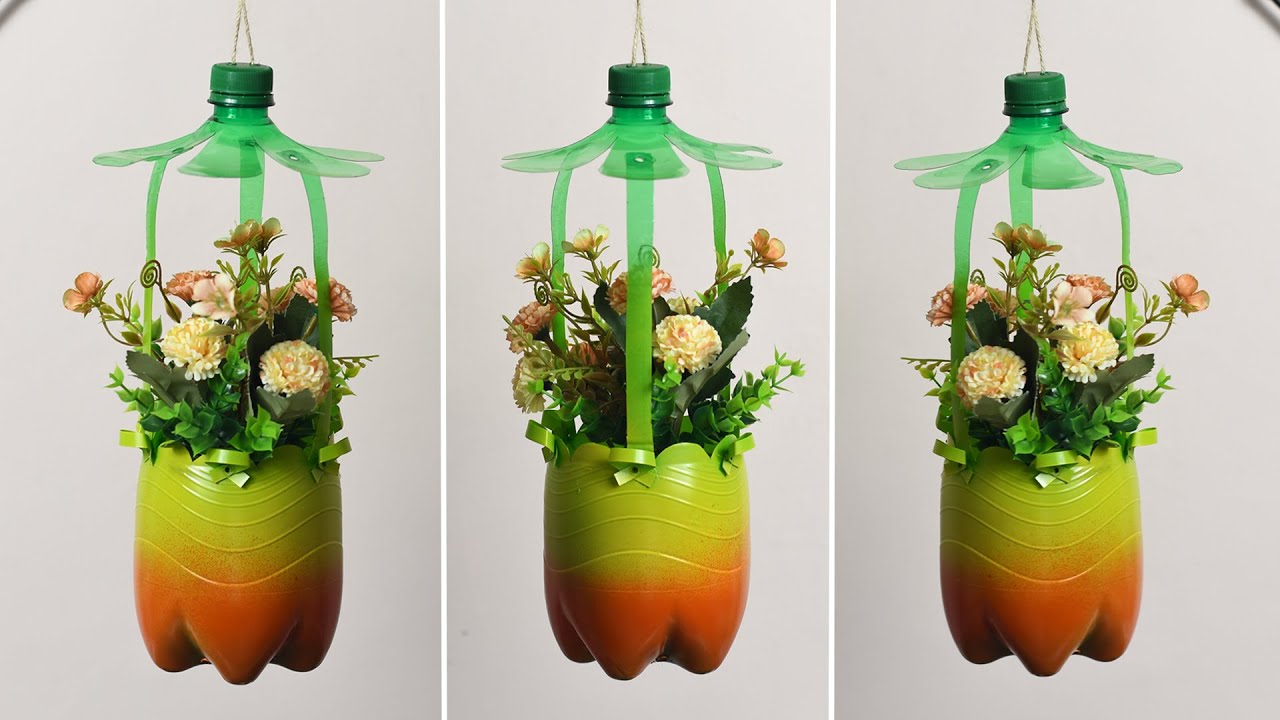 Amazing Hanging Plant Pot From Recycled Plastic Bottle | Recycled ...