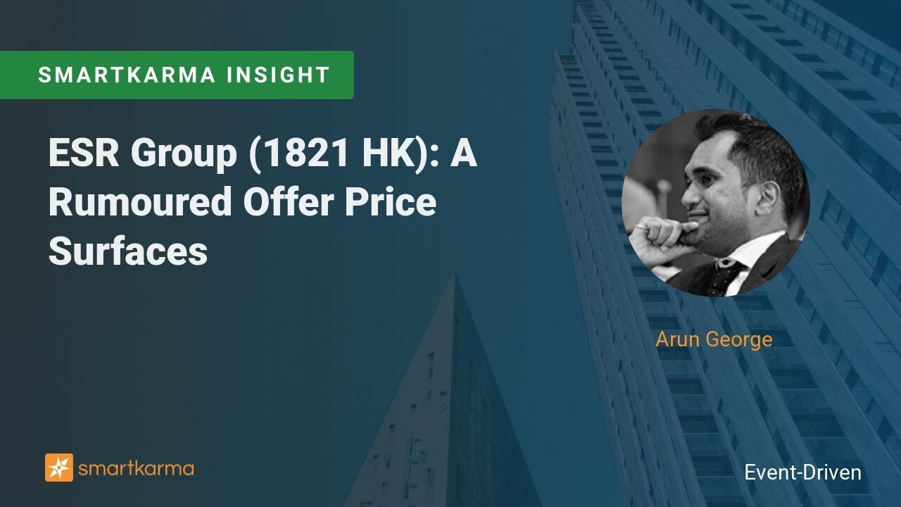 ESR Group (1821 HK): A Rumoured Offer Price Surfaces - YouTube