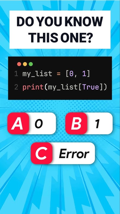 True in a list?! Most get it wrong… Comment your answer! 🤯 #python #quiz - YouTube