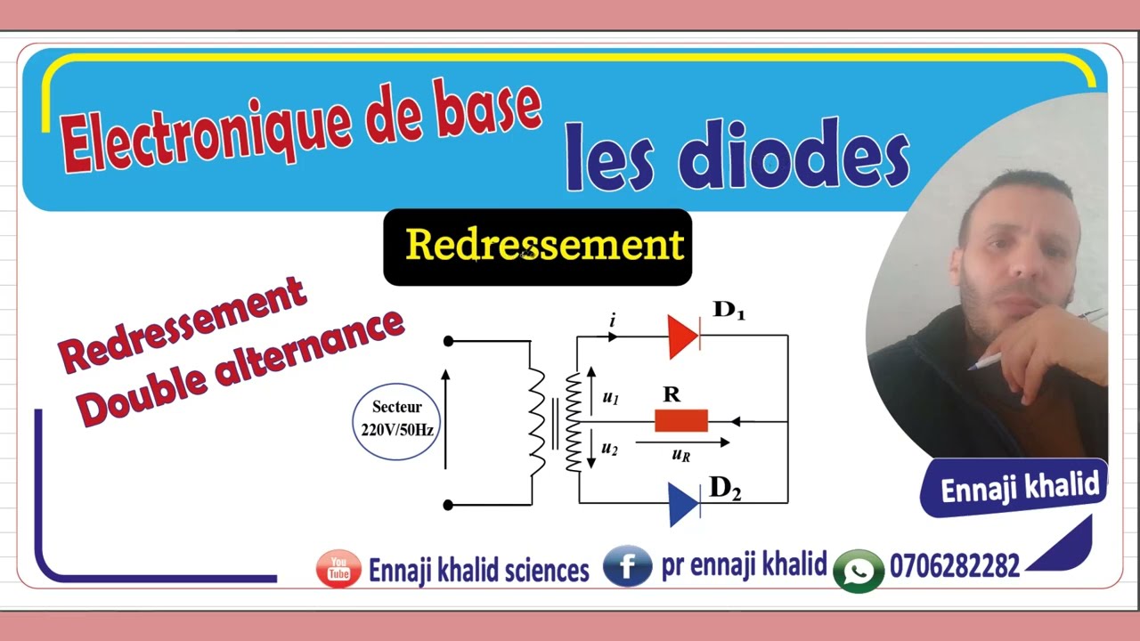 Redressement Double alternance les diodes - YouTube