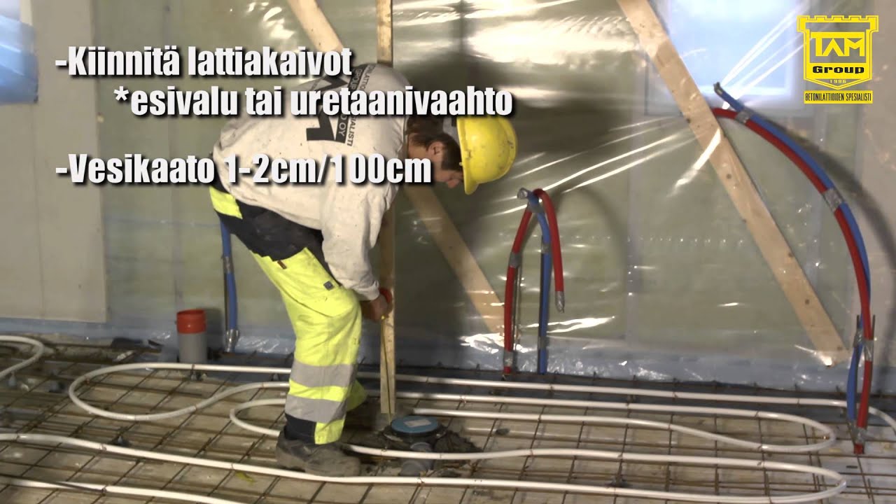 Valmisteluvideo, betonilattia, betonilattiatyöt, lattivalu, TAM-Group ...