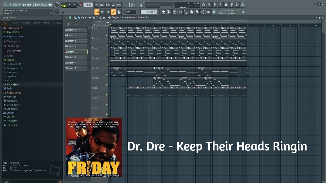 Dr. Dre - Keep Their Heads Ringin' FL Studio tutorial - YouTube