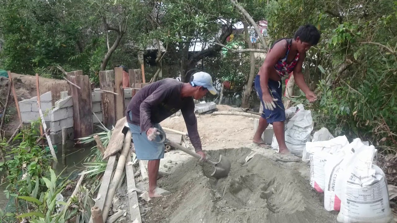 Fishpond dike upgrade(1) - YouTube