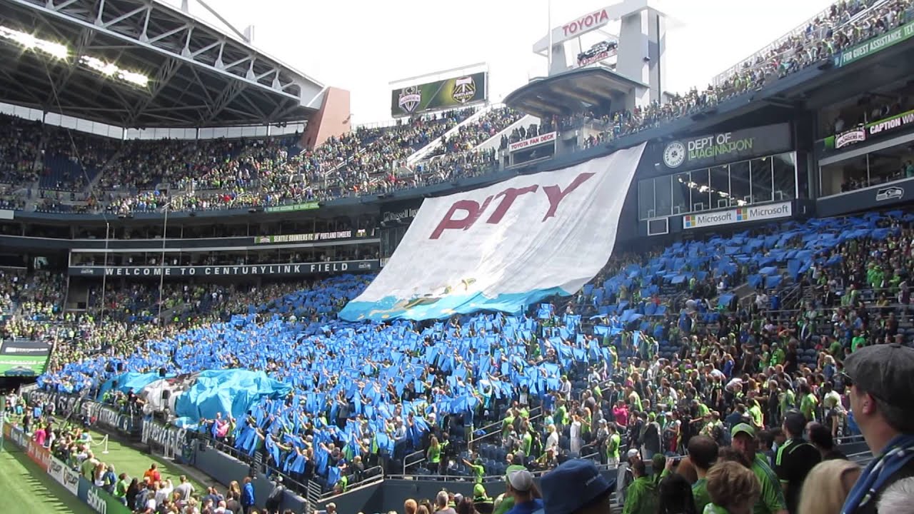 Sounders vs Timbers - ECS "Pity" tifo - YouTube