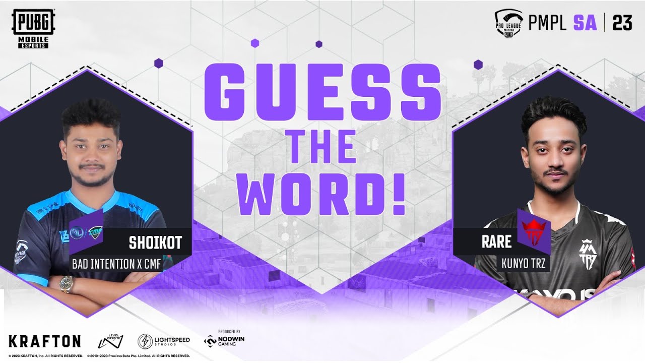 Guess The Word Ft. Rare & Shoikot | 2023 PMPL South Asia Spring - YouTube