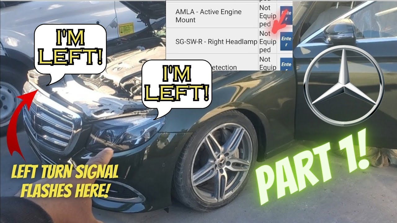 2018 Mercedes E300 both headlights think they are left?? No right ...