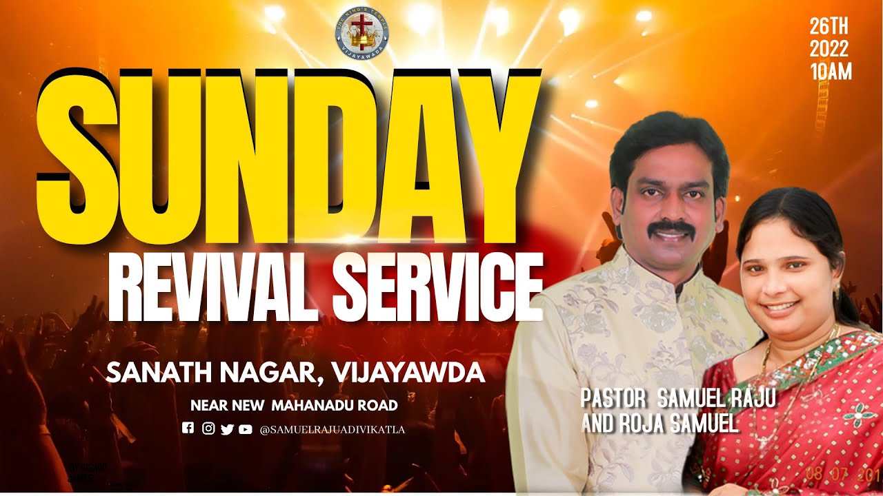 🔴26-06-2022 #LIVE 'Sunday Service' || THE KING'S TEMPLE VIJAYAWADA || A ...