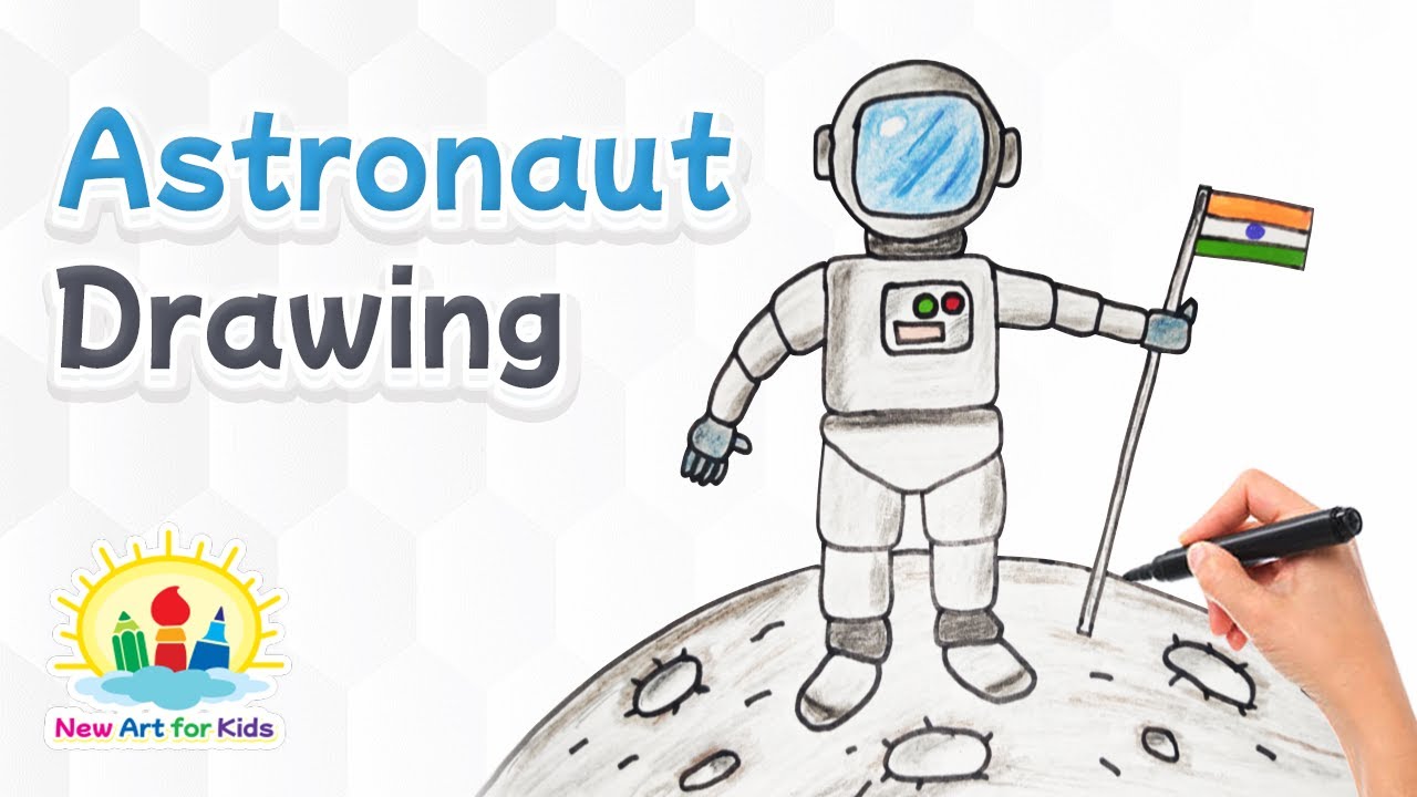 Astronaut drawing | Astronaut drawing easy | How to draw Astronaut ...