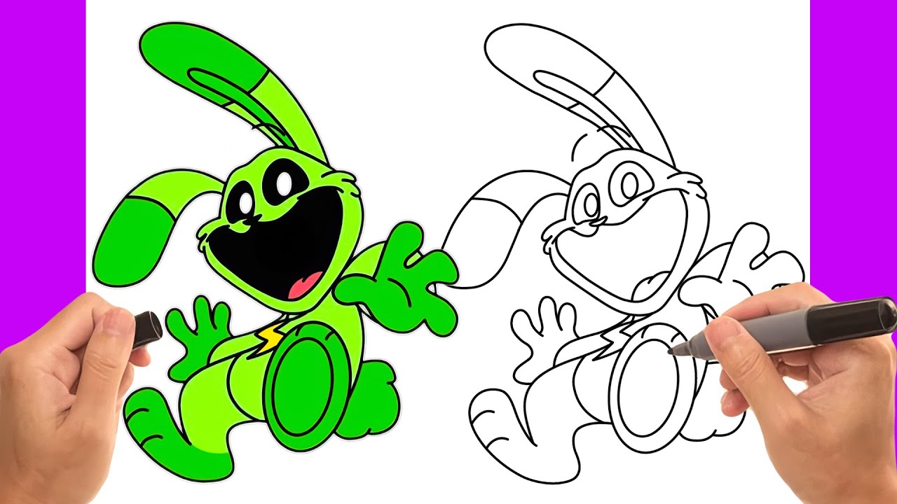 How to Draw HOPPY HOPSCOTCH | Poppy Playtime | EASY | STEP BY STEP ...