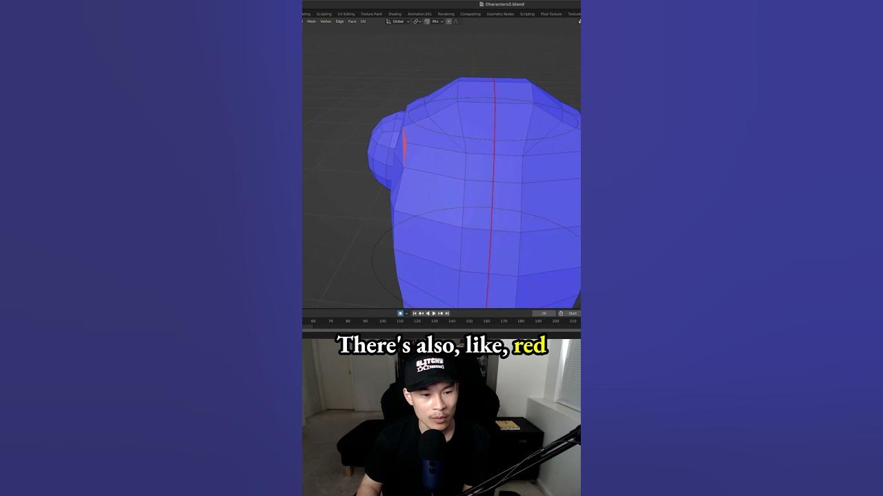 Fixing Normals & Resolving Red Faces Issue - making a 3d game character in Blender - 3.4 Dino ...
