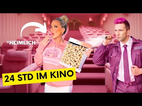 24 Stunden heimlich im KINO🍿(eingesperrt)