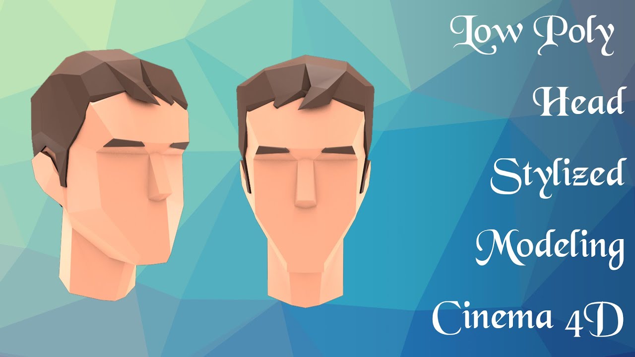 LowPoly Stylized Head Character 3D Modeling Cinema 4D - YouTube