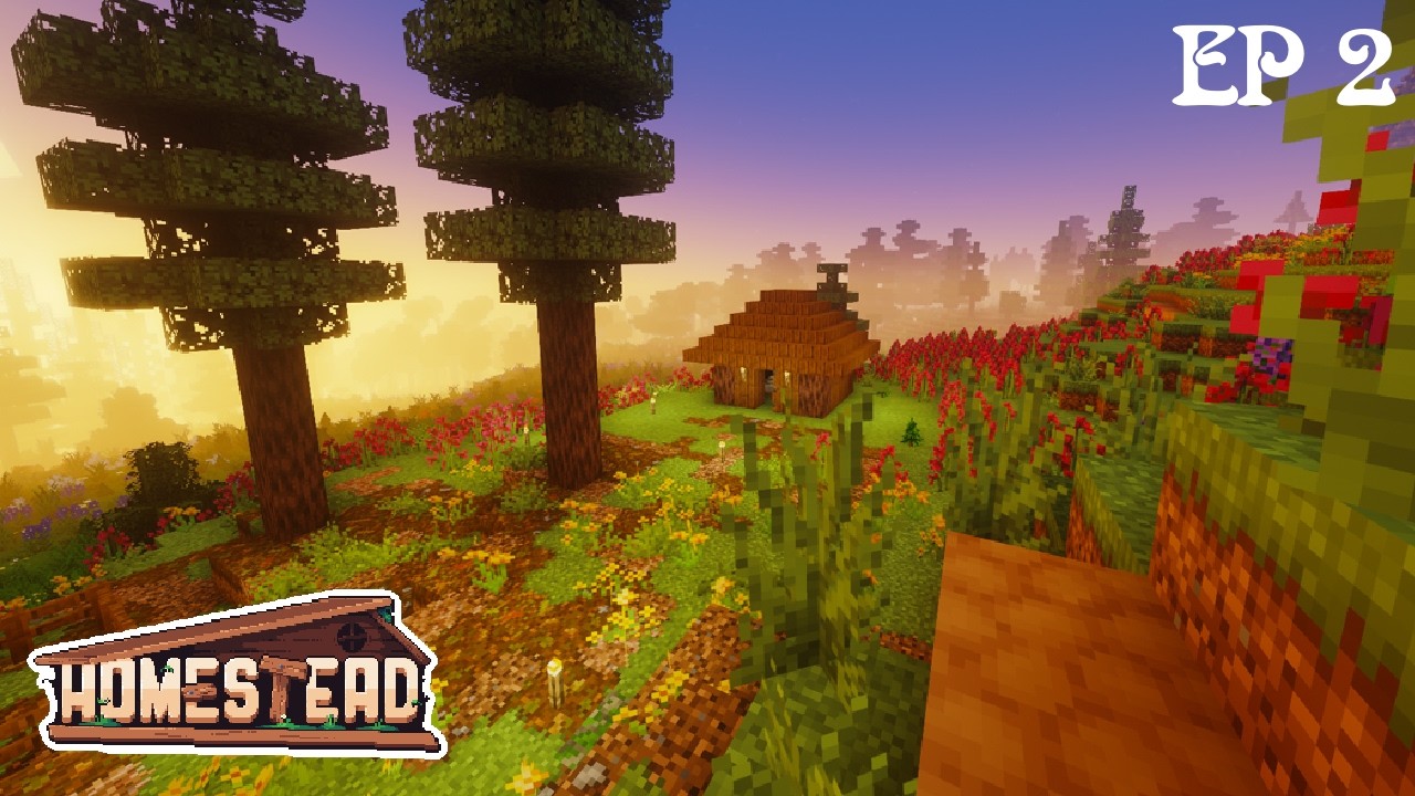 SETTLING IN - Homestead EP02 (Minecraft Modpack) - YouTube