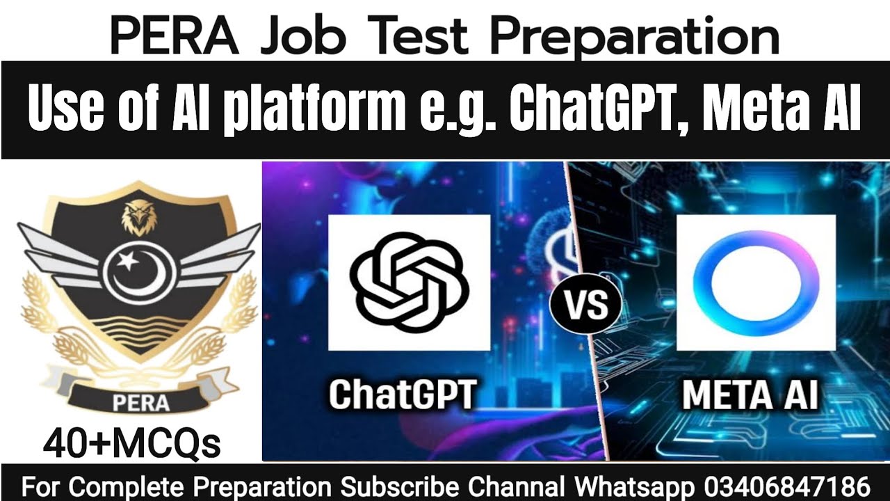 PERA Test Preparation|Lec 9|Use Of AI Platform|Chatgpt,Meta AI ...