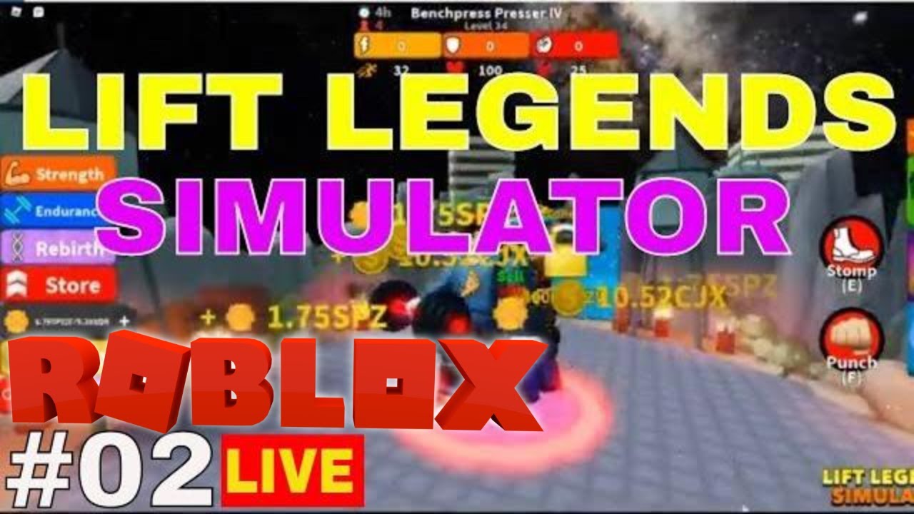 Lift Legends Simulator Roblox | # 02 Live Roblox Stream Now | SandiSam ...