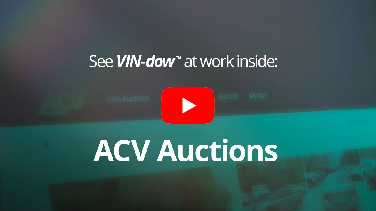 VIN-dow™ Inside: ACV Auctions - YouTube