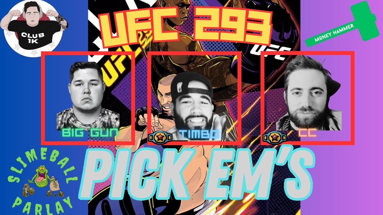 UFC 293 PICK EM'S + Locks, Props & Slimeball Parlay - YouTube