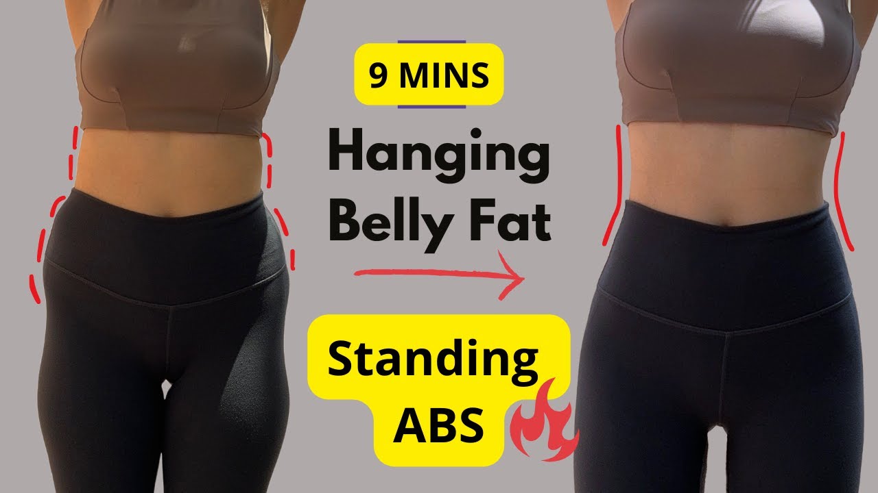 9 mins Hanging Belly Fat | DAILY WORKOUT | No Equipment - YouTube