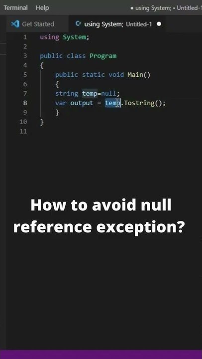 How To Handle Null Reference Exception In C Object Reference Not Set 3955
